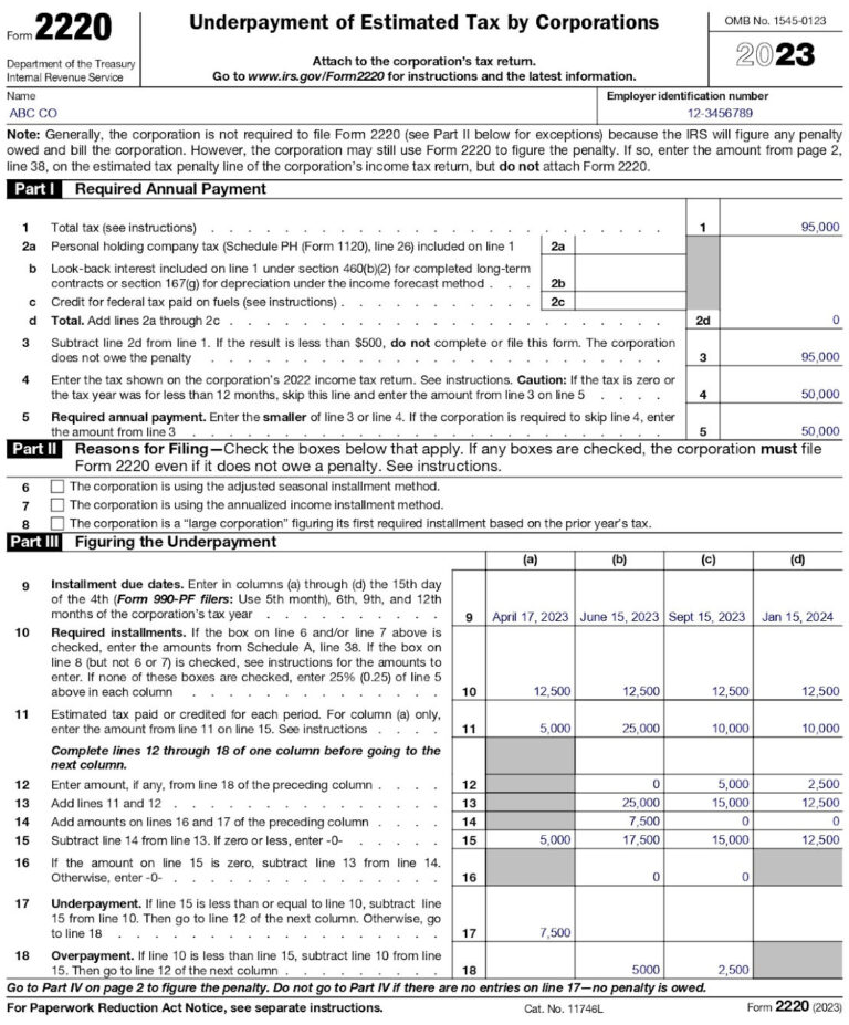 What is Form 2220 (+Example)