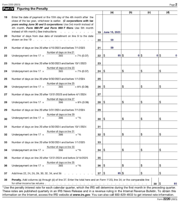 What is Form 2220 (+Example)