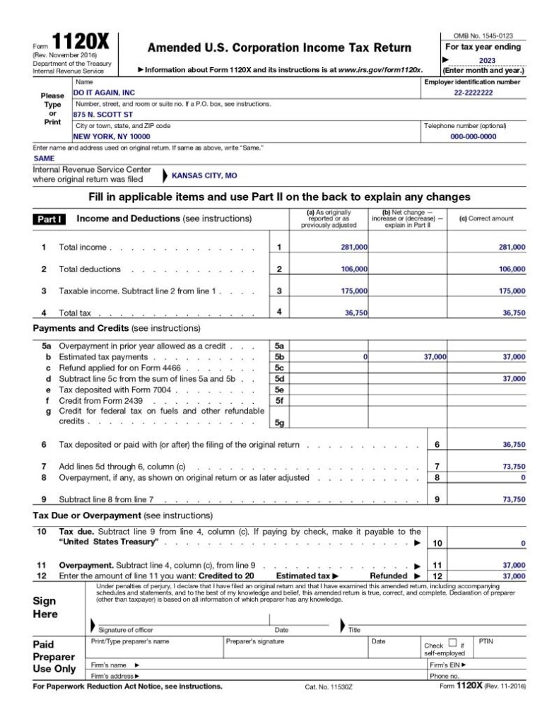 How to Amend a Corporate Tax Return