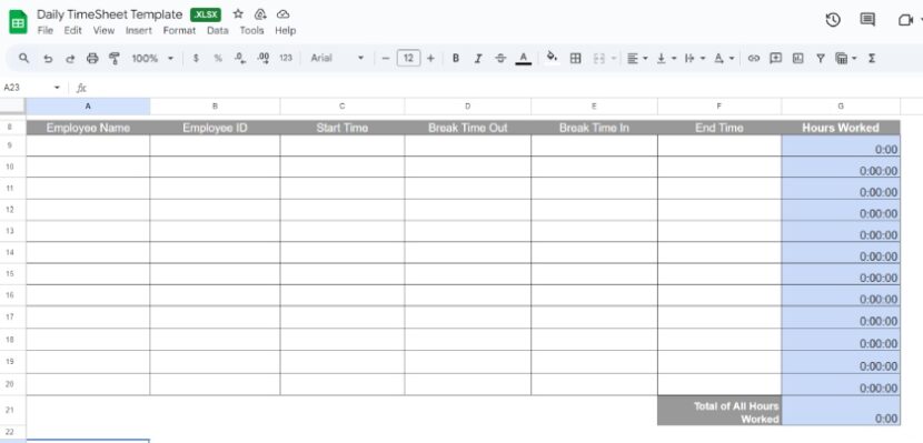 Free Timesheet Template: Download Excel, Sheets & PDF