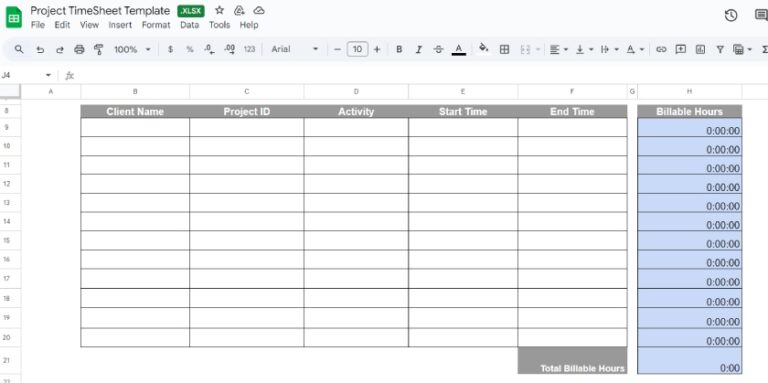 Free Timesheet Template: Download Excel, Sheets & PDF