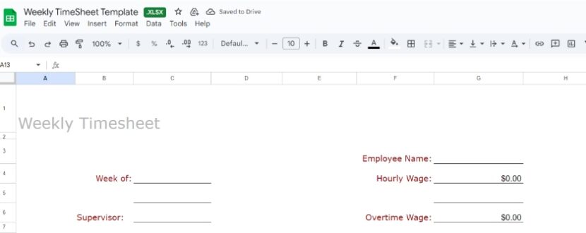 Free Timesheet Template: Download Excel, Sheets & PDF