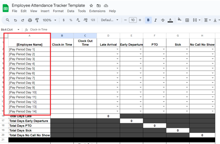 Employee Attendance Tracker: Overview, Instructions & Template