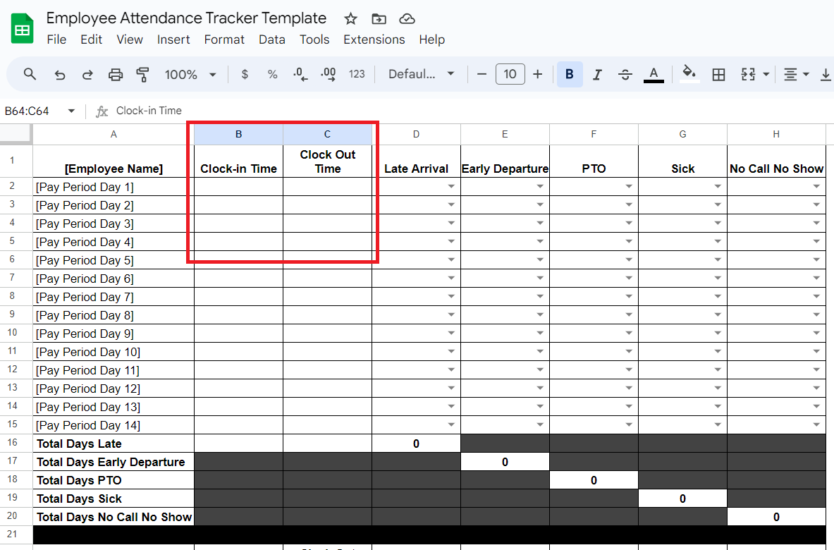 Employee Attendance Tracker: Overview, Instructions & Template