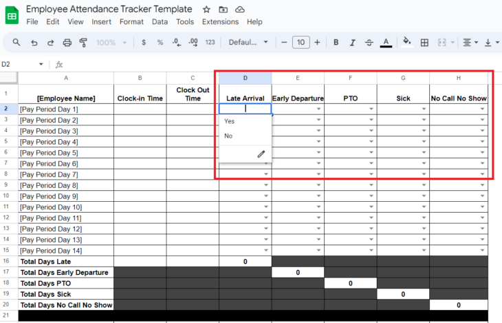 Employee Attendance Tracker: Overview, Instructions & Template
