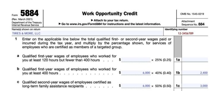 How to Complete Form 5884 (With Example)