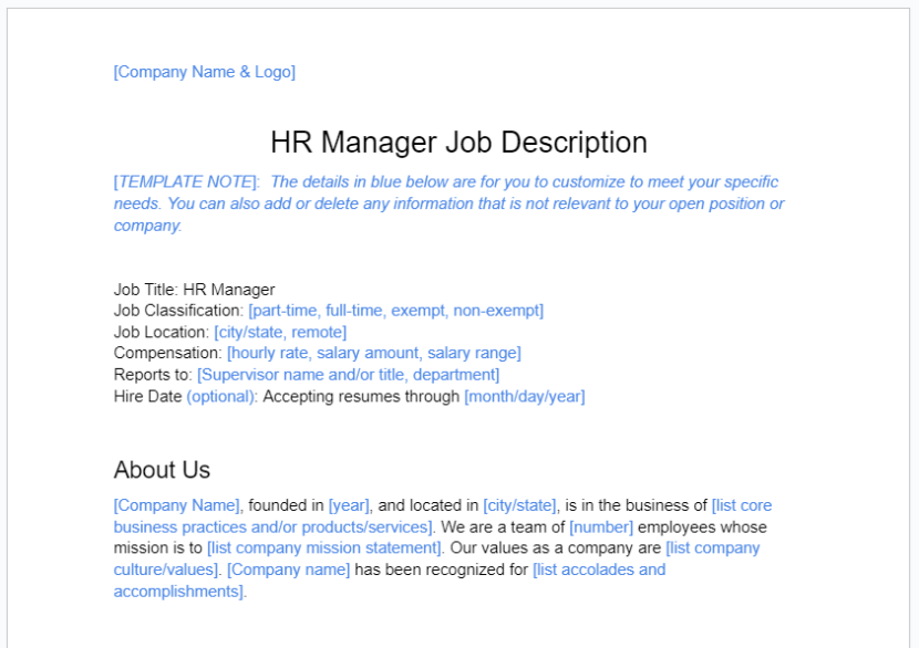 Hiring an HR Manager in 8 Steps (+Job Description Template)