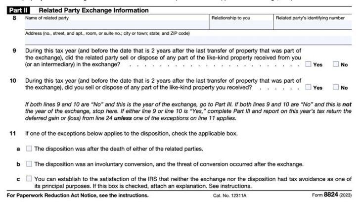 How to Fill Out Form 8824 for a Like-Kind Exchange