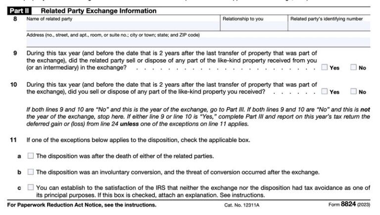 How to Fill Out Form 8824 for a Like-Kind Exchange