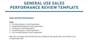 Sales Performance Review Templates & Management Software