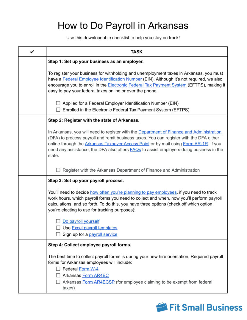 How to Do Payroll in Arkansas: Guide for Employers