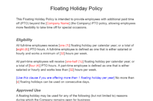 What Is a Floating Holiday? [+ Free Policy Template]