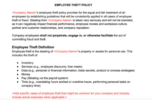 Employee Theft: Small Business Guide (+ Policy Template)