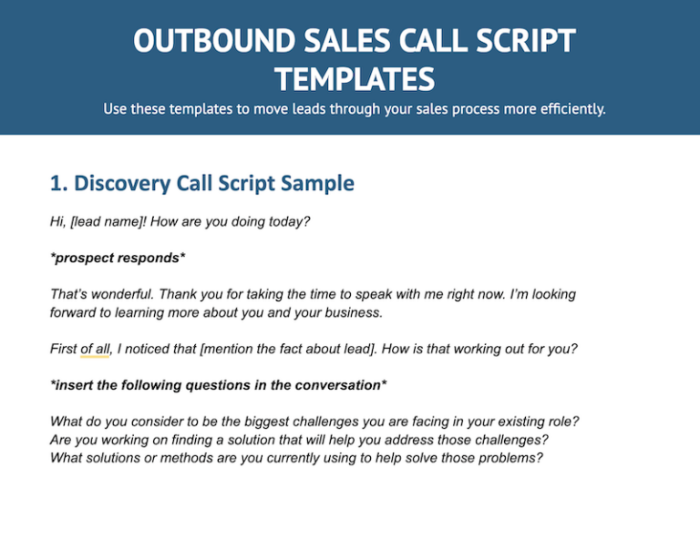 10 Outbound Sales Call Script Examples (+ Free Templates)