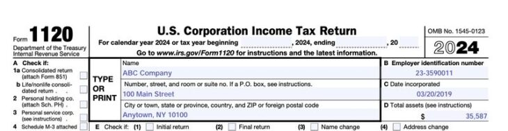 How To Fill Out Form 1120 for Tax Year 2024 (With Example)