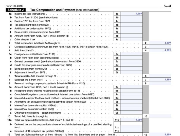 How To Fill Out Form 1120 for Tax Year 2024 (With Example)