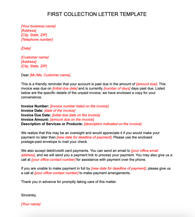 How To Write a Collection Letter [+Templates]