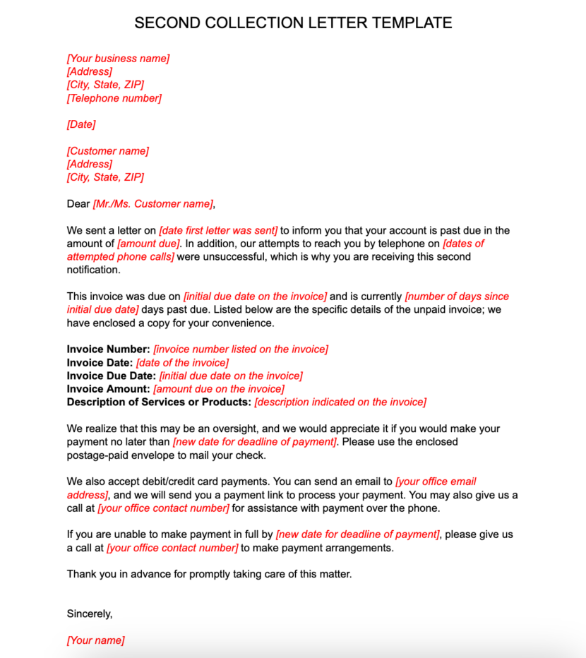 How To Write a Collection Letter [+Templates]