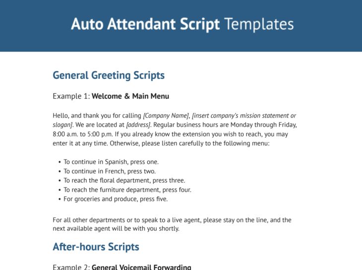 20 Auto-attendant Scripts [+Free Templates & Tips]