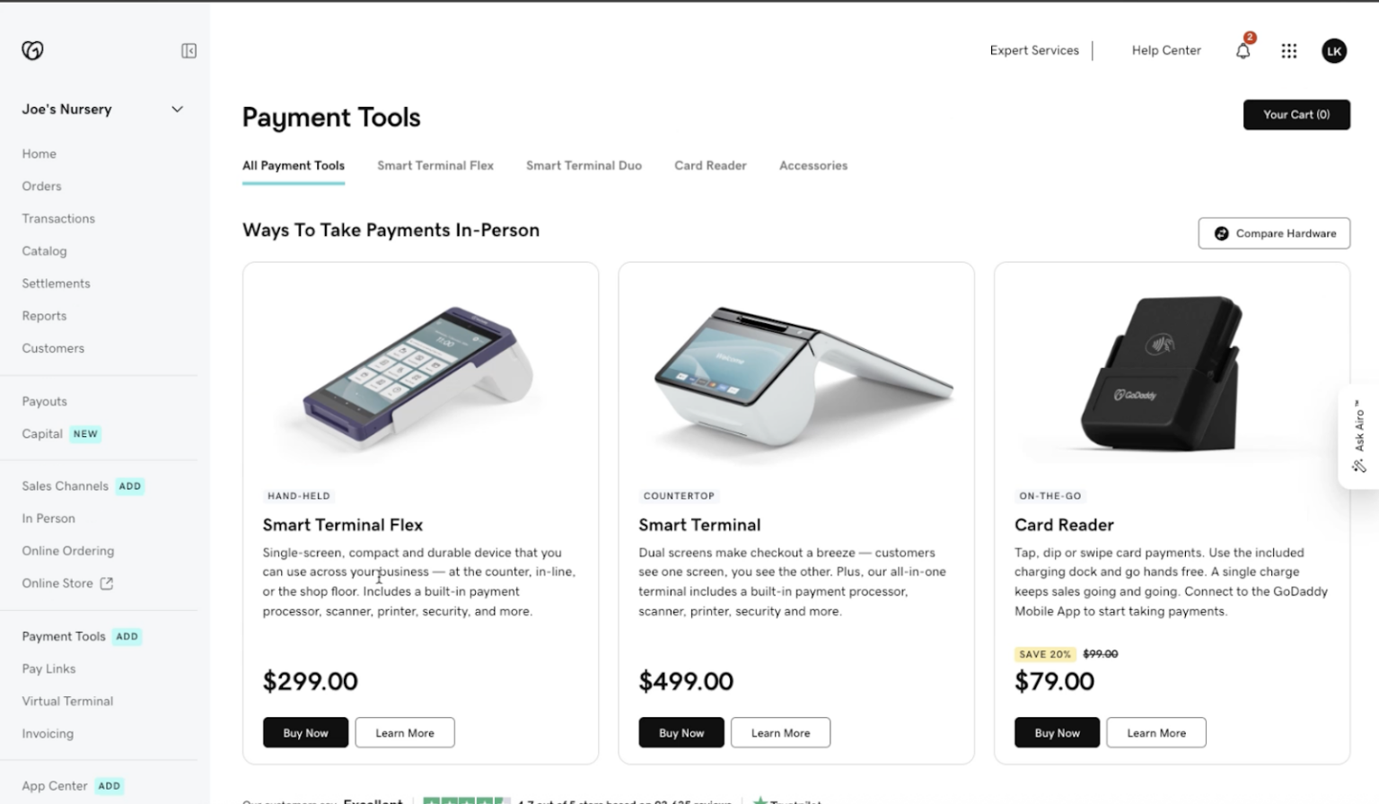 GoDaddy POS Review & Pricing